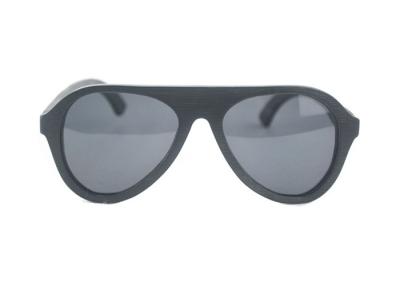 China Black Wood Frame Sunglasses Sandalwood , bamboo sunglasses men for sale