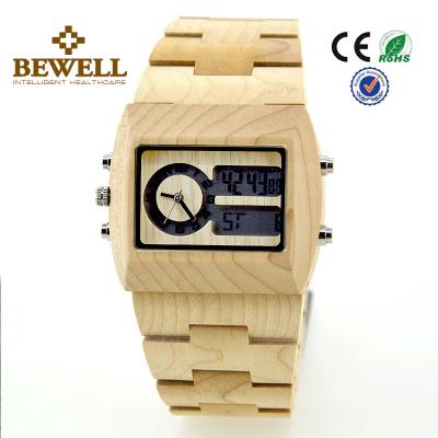 Cina Orologi di legno degli uomini dell'acero, orologio di legno del bewell per la promozione in vendita
