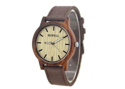 Cina Orologio di legno naturale unico per il polso su ordinazione del cuoio di logo uomini/delle donne in vendita