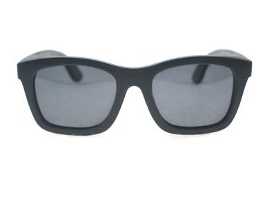 China Bmaboo Wood Frame Sunglasses Grey Color , Customized  Polarized Sunglasses for sale