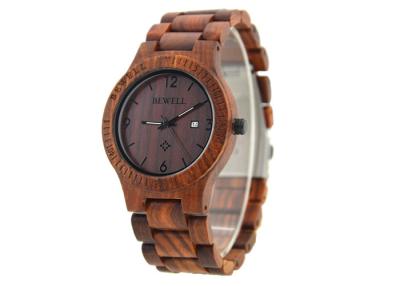 Cina Orologio del legno di legno del quarzo del fermaglio dell'orologio delle signore di lusso/stampa del doppio in vendita