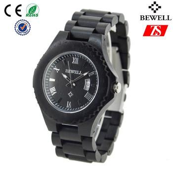 Cina Orologi di legno degli uomini personali il nero con di cristallo, resistenza all'acqua in vendita