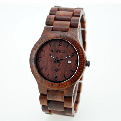 Cina Orologi di legno con colore di Sadalwood, dimensioni degli uomini di modo della prova dell'acqua di caso di 43.5mm in vendita