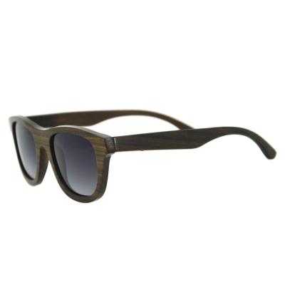 China Black Sandalwood Mens Wooden Sunglasses Gradient Grey Uv Protection Polarized Lens for sale