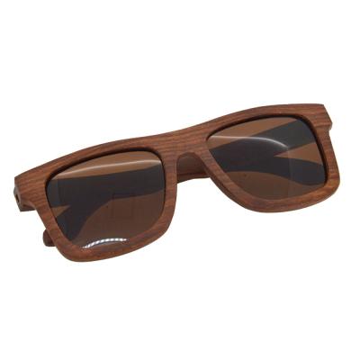 China Elegant UV400 Red Sandalwood Polarized Wood Sunglasses , Bamboo Frame Sunglasses for sale