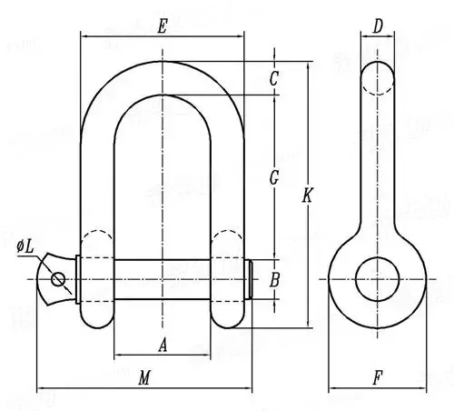 Rigging Hardware Forging Parts Us Type G210 G209 G2150 G2130 Die Forging Marine Stainless Steel Forged Chain Lifting Shackle D Shackle Bow Shackle