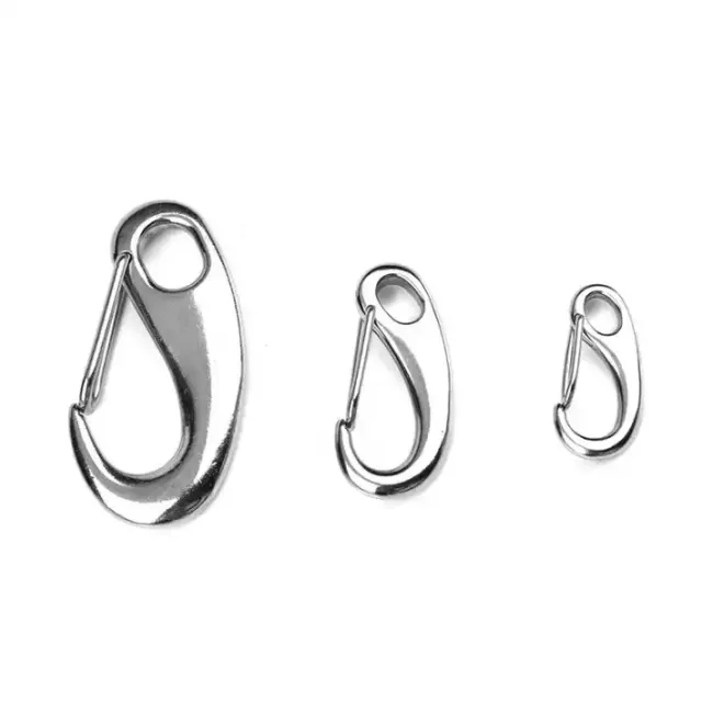 Customized Stainless Steel Egg Shaped Spring Clip Hook