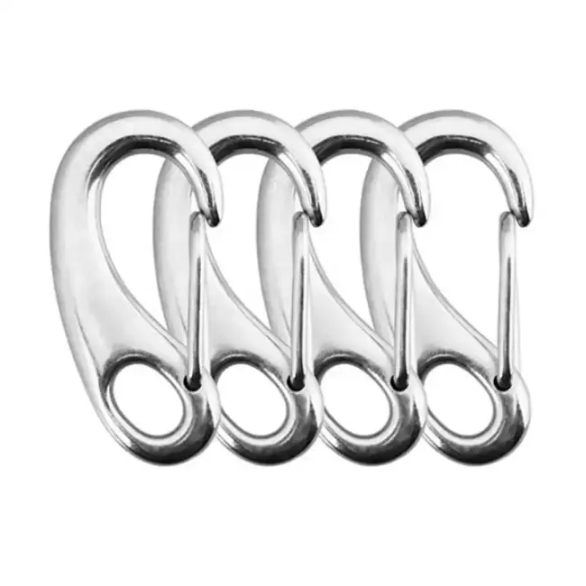 Customized Stainless Steel Egg Shaped Spring Clip Hook
