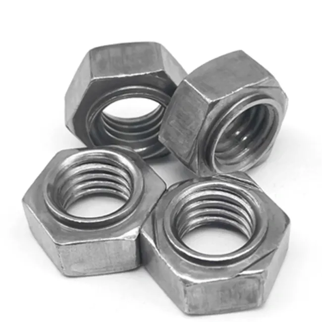 China Hex Weld Nut M3 M4 M5 M6 M8 M10 M12 Low Carbon Steel Plain Hex Projection Spot Welding Nut Hexagon Weld Nuts