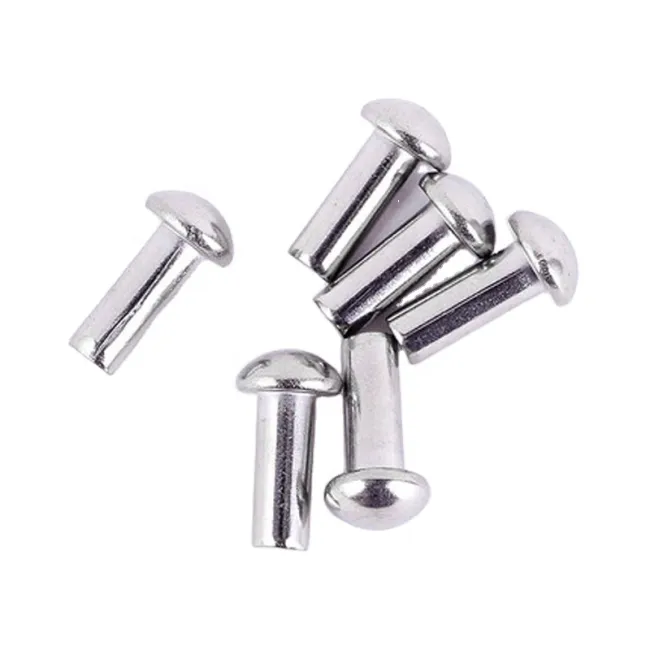 10/50PCS M0.8 M1 M1.2 M1.4 M1.6 M2 M2.5 M3 M4 M5 M6 A2-70 304 Stainless Steel Button Round Head Solid Rivet Self Plugging GB867