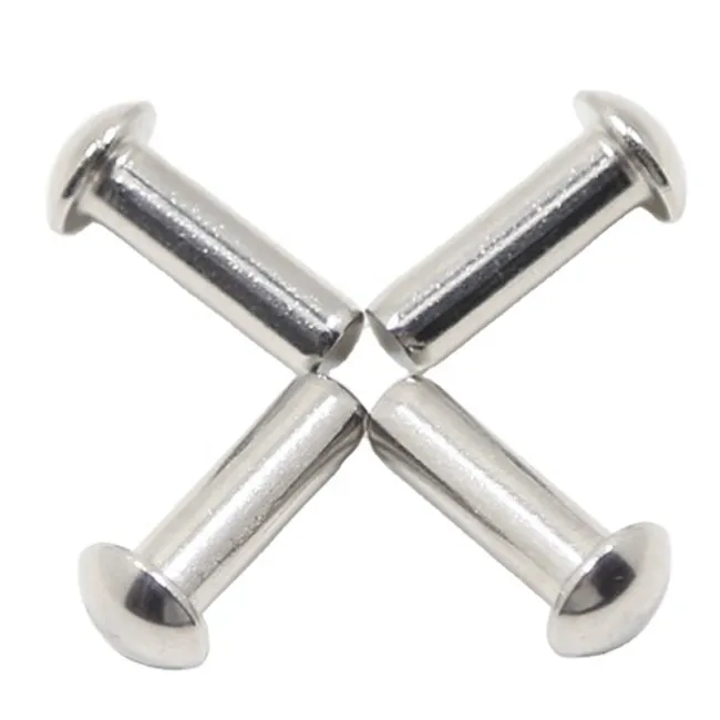 10/50PCS M0.8 M1 M1.2 M1.4 M1.6 M2 M2.5 M3 M4 M5 M6 A2-70 304 Stainless Steel Button Round Head Solid Rivet Self Plugging GB867