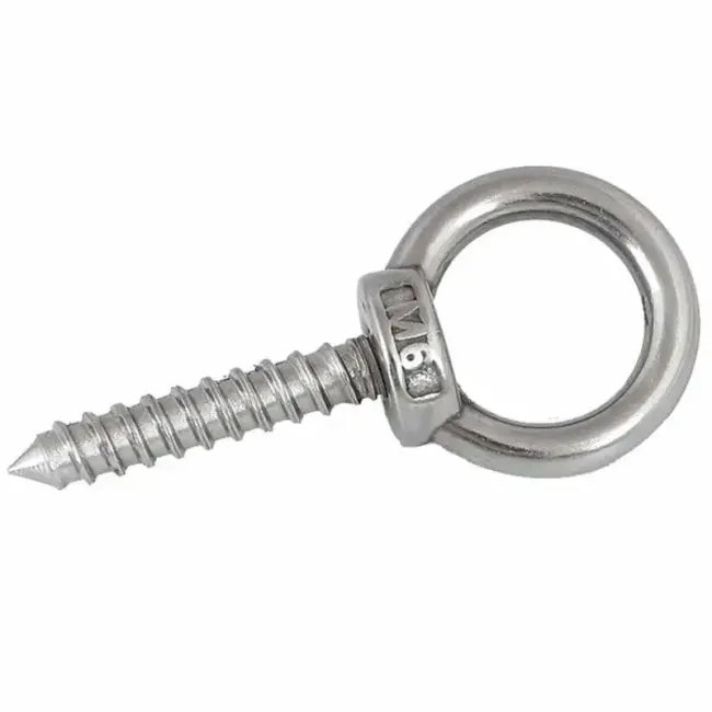 Stainless Steel SS316 Shoulder Hook Self Tapping Wood Screw Closed Eye Bolt