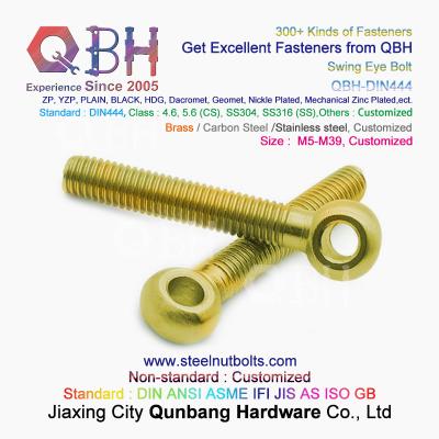 China QBH DIN444 Stainless Steel SS304 SS316 SUS 304 316 Swing Eye Bolt Eye-Bolt for sale