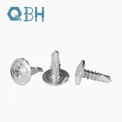 China Zinc-Plated Wafer Head Self-Drilling Screws with Wide Wafer Head and Self-Drilling Point for Chipboard for sale
