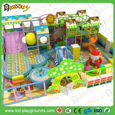 China Baby Indoor Playground Equipment With Electric Merry Go Around Facilities and Kids Rope Course Advanture for sale