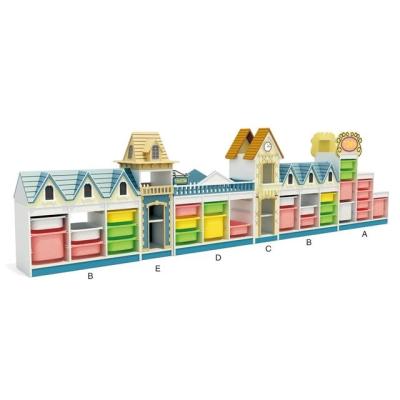 China Kids Toy Storage Rack, Nursery School, Preschool and Daycare Play Furniture Wood Rack, Room Combination Rack for sale