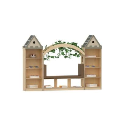 China Cheap Castle Theme Children Toy Storage Cabinet, Kindergarten Kids Display Cabinet, Magazine Cabinet, Book Cabinet for sale