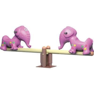 China Galvanized Steel Children Playground Seesaw, Garden Outdoor Playground Seesaw for Two Children in kindergarten daycare for sale