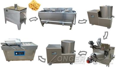 China Stainless Steel Automatic Plantain Chips Production Line For Sale for sale