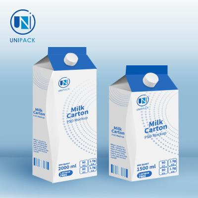 Quality Professional Customized Printing Gable Top Cardboard Box Milkfor sale