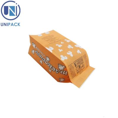 Cina UNIPACK Greaseproof Paper Gourmet Microwave Popcorn Brown Bag in vendita