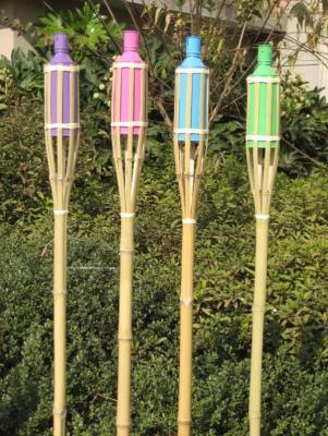 Cina Giardino di bambù naturale all'aperto Toy Colorful For Children di Tiki Torch Yard Deck Decoration in vendita
