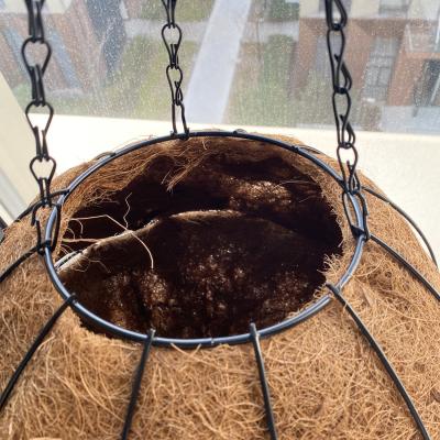 Cina Diametro all'aperto del giardino 27cm dei Cochi della struttura del metallo dei vasi da fiori di bambù della fodera in vendita