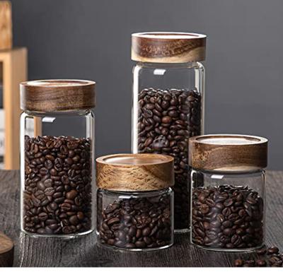 Cina Coperchi d'inscatolamento riutilizzabili di bambù di legno per il caffè delle erbe del tè di stoccaggio del cereale dell'alimento in vendita