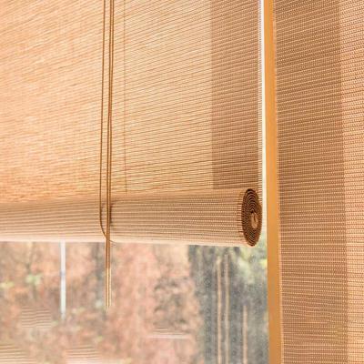 China Light Filtering Bamboo Roller Blind Matchstick Bamboo Outdoor Roll Up Curtains for sale