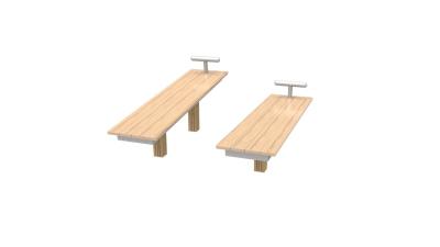 China wpc double sit-up bench outdoor fitness equipment for sale