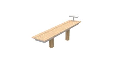 China wpc  sit-up bench outdoor fitness equipment for sale