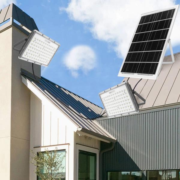 Quality Outdoor Courtyard Solar Powered Flood Light Remote Control Rainproof Lightning for sale