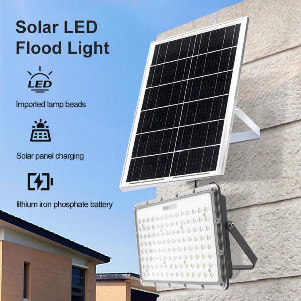 Quality Outdoor Courtyard Solar Powered Flood Light Remote Control Rainproof Lightning for sale
