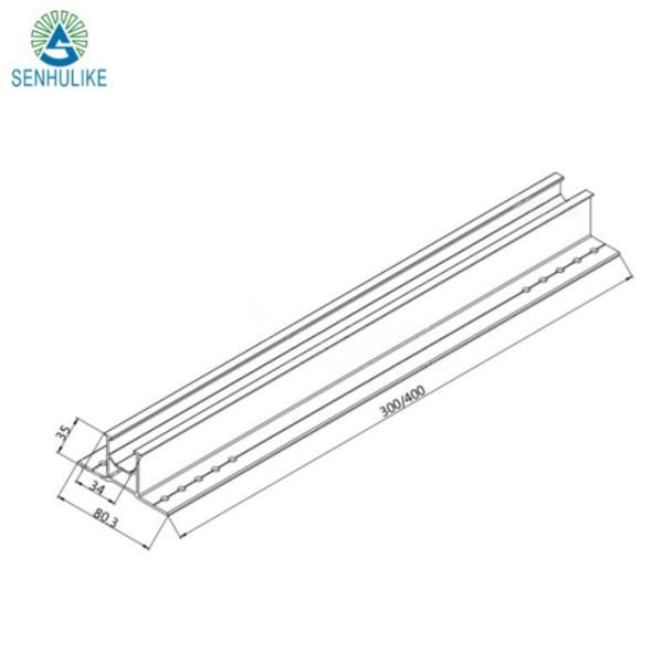 Quality Short Solar PV Mounting Rail Solar Kits Aluminium Metal Structure Pitched for sale