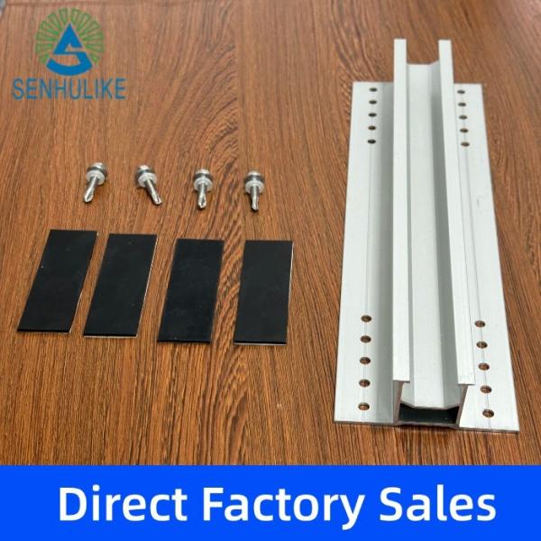 Quality Short Solar PV Mounting Rail Solar Kits Aluminium Metal Structure Pitched for sale