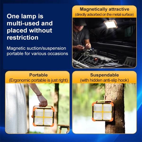 Quality High Power Tent Solar Charging Lamp IP66 Powerful Magnet For Multiple Occasions for sale