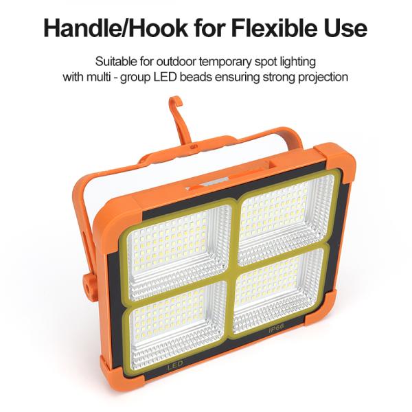 Quality USB Emergency Solar Panel Floodlight IP66 Waterproof 4 Modes For Hiking Camping for sale