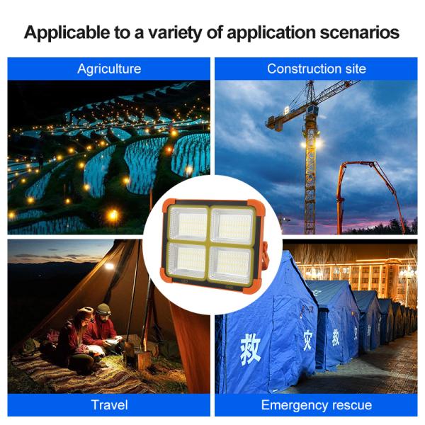 Quality USB Emergency Solar Panel Floodlight IP66 Waterproof 4 Modes For Hiking Camping for sale