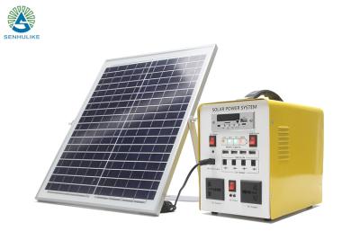 China All in One Portable Solar Power System AC Inverter 500W 300W DC 12V LED Bulbs Lighting for sale