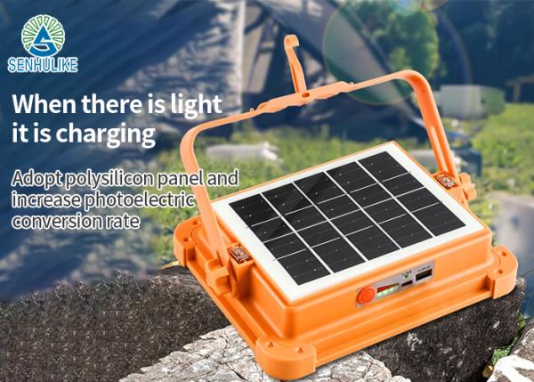 Quality Camping Emergency Outdoor Solar LED Floodlight Compact Portable for sale