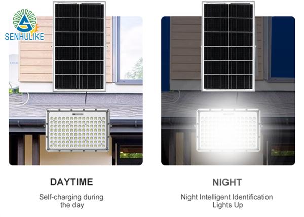 Quality Outdoor Motion Sensor Solar Flood Lights with Remote Control IP65 Waterproof for sale