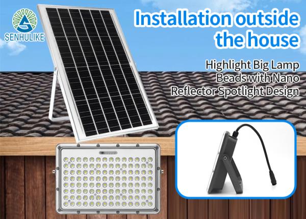Quality High Lumens Solar LED Flood Light IP65 Waterproof For Garden Outdoor for sale