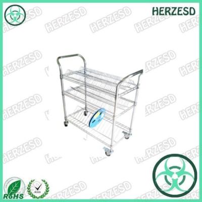 China HZ-28104 Three Layers ESD Wire Shelf Reel Trolley for sale
