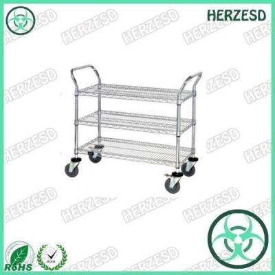 China HZ-28102 Four Layers ESD Wire Shelf Trolley for sale