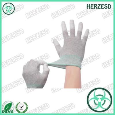 China HZ-4503F ESD PU Tip Carbon Fiber Gloves for sale