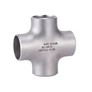 Cina SS316L Sanitary Pipe Fittings Stainless Steel Seamless Equal Cross Tee Food Grade in vendita