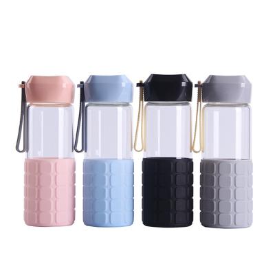 China Wide Mouth Glass Water Bottle Lead Free High Borosilicate For Christmas Gifts for sale
