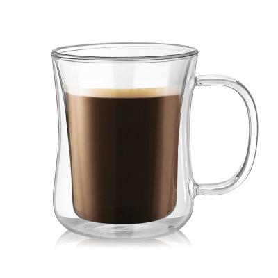 Cina la tazza di vetro doppia 220ml/420ml ha isolato il termale per tè/caffè in vendita