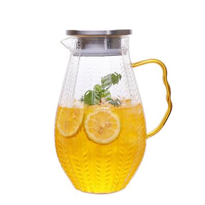 Cina Materiale sicuro del borosilicato di microonda di vetro della caraffa per l'acqua della cucina 1.5L alto in vendita