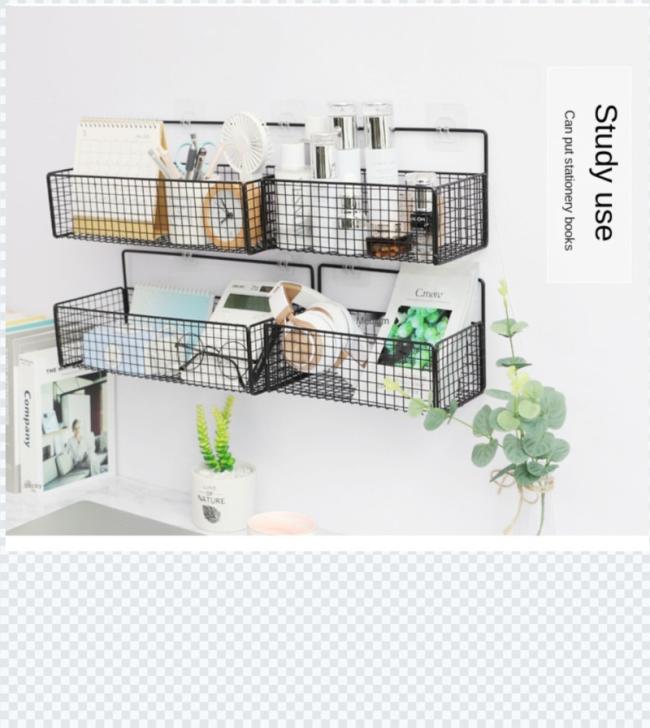 Bathroom Storage Rack punch-free wall-mounted iron storage rack kitchen bathroom storage rack